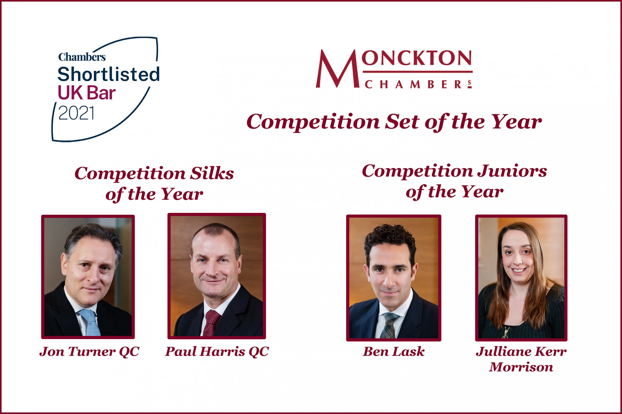 Chambers UK Bar Awards 2021 – Monckton Chambers and four members in the ...